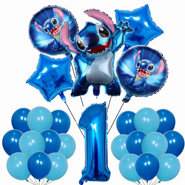 Ready Stock 26pcs/set Stitch Latex Balloons Disney Cartoon Lilo ...