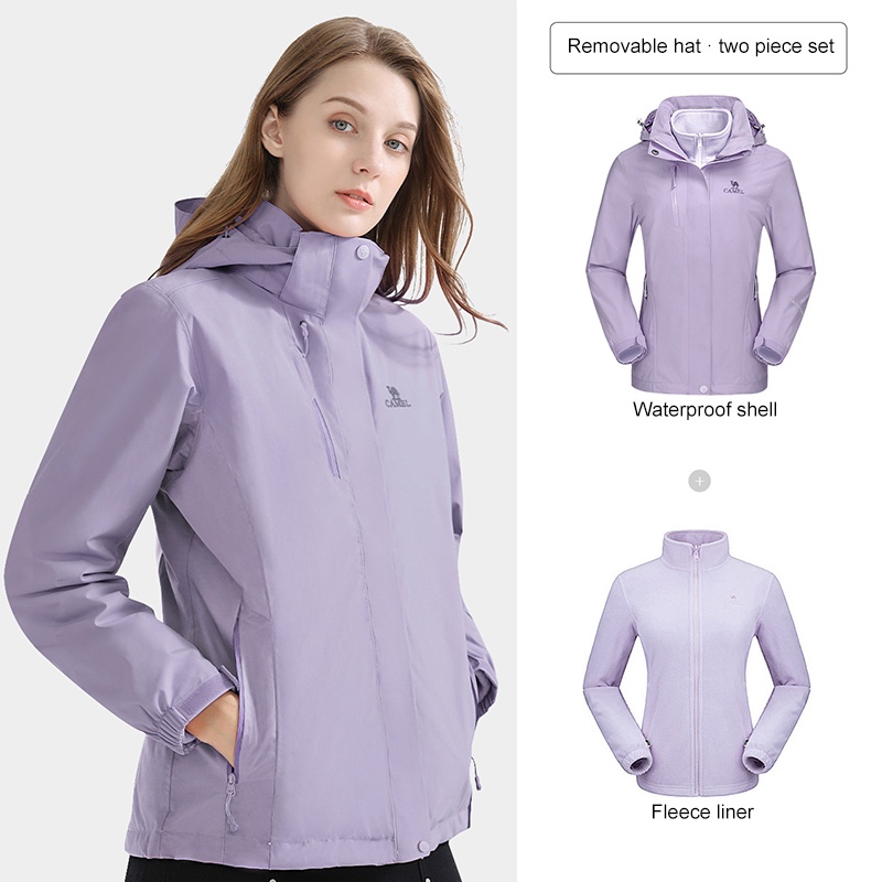 CAMEL Women Jacket Three-In-One Detachable Waterproof And Windproof ...