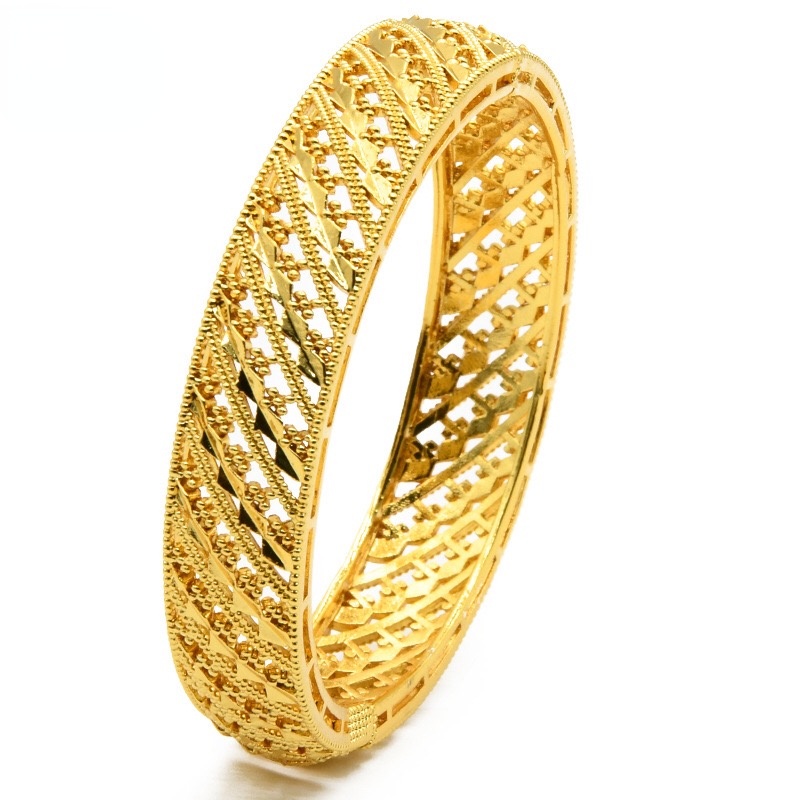 African Gold Color Bangles For Women Indian Middle Eastern Nigerian ...