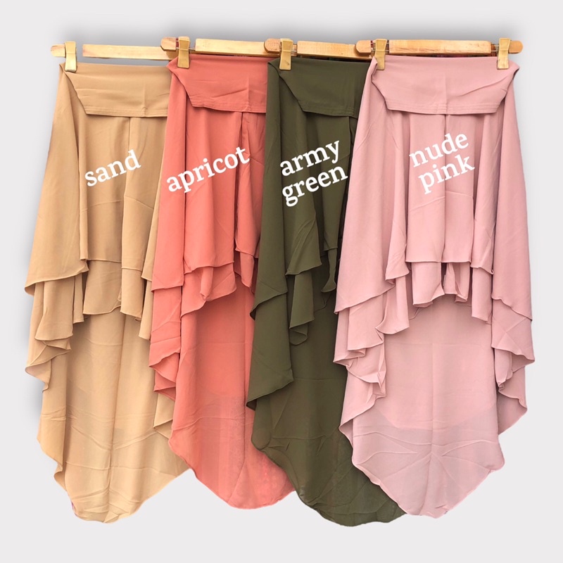 Syari 2-Layer Syarie khimar 2Layer LongBack Ceruty Fabric made in ...