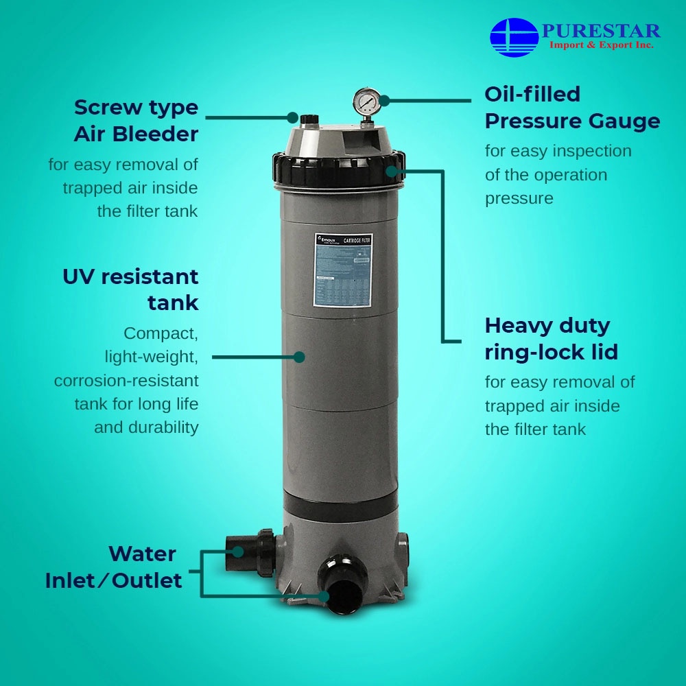EMAUX Pool Cartridge Filter CF Series CF25 / CF50 / CF75 / CF100 / CF150 / CF200 | Shopee ...