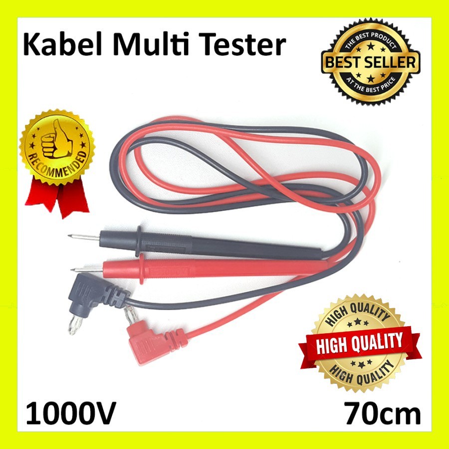 MERAH HITAM Standard Multimeter Multitester Cable 70cm Red Black Multi ...