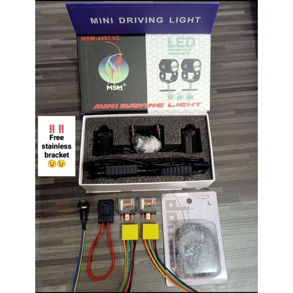 Mini Driving Light Complete Set V2 | Shopee Philippines