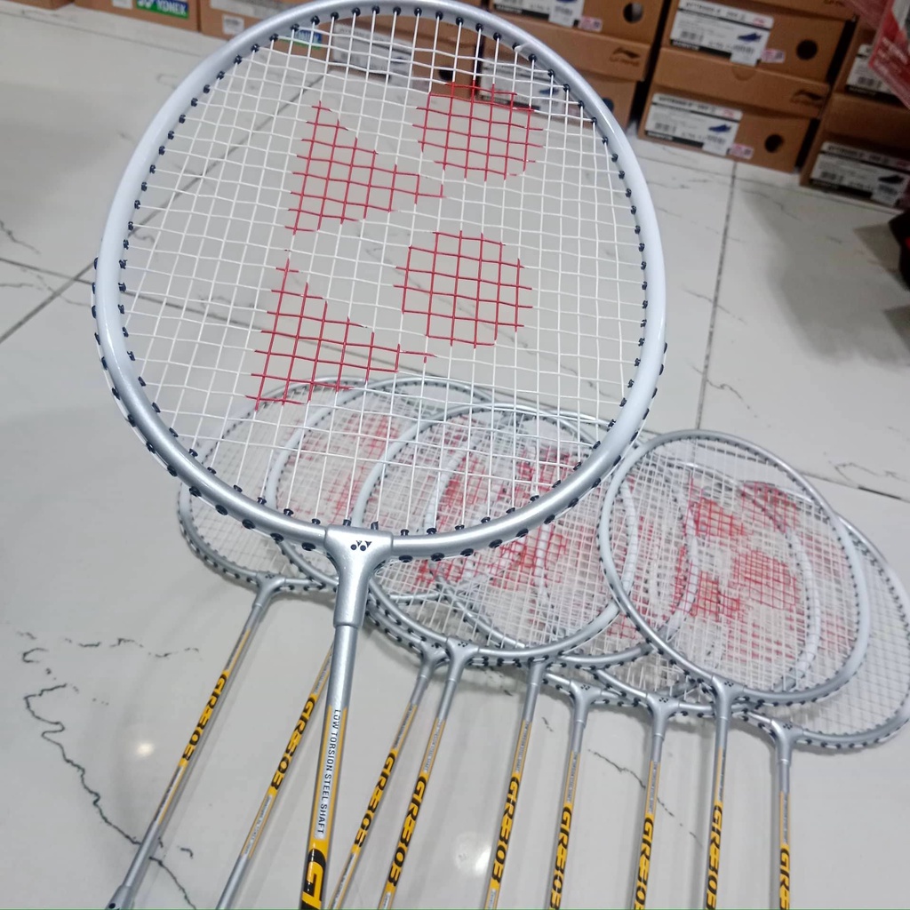 YONEX BADMINTON RACKET GR 303 ( WHITE / SILVER ) | Shopee Philippines