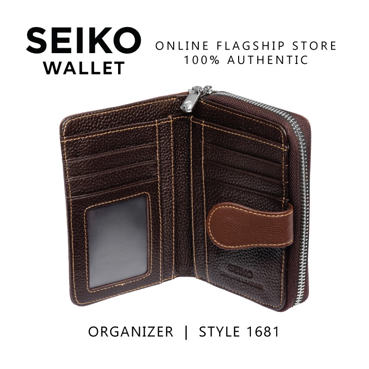 Seiko Wallet Genuine Leather Organizer (With RFID Blocker - Unisex ...