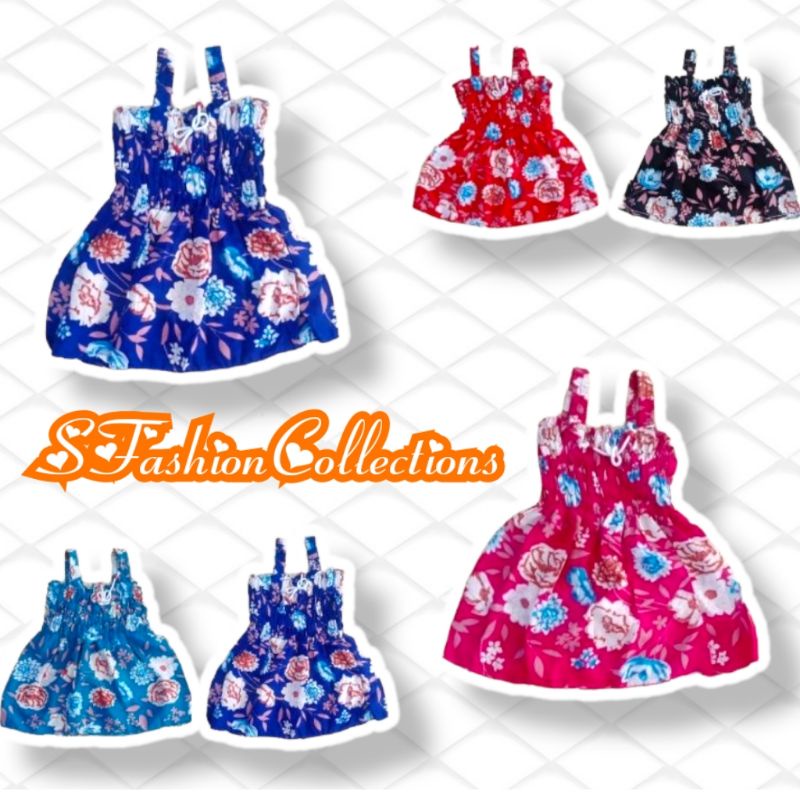 3&6 Pieces Baby Girl Challis Dress ( 0-12 months old ) | Shopee Philippines