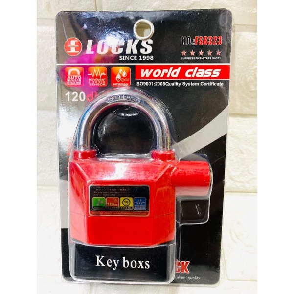 Padlock with alarm.. | Shopee Philippines