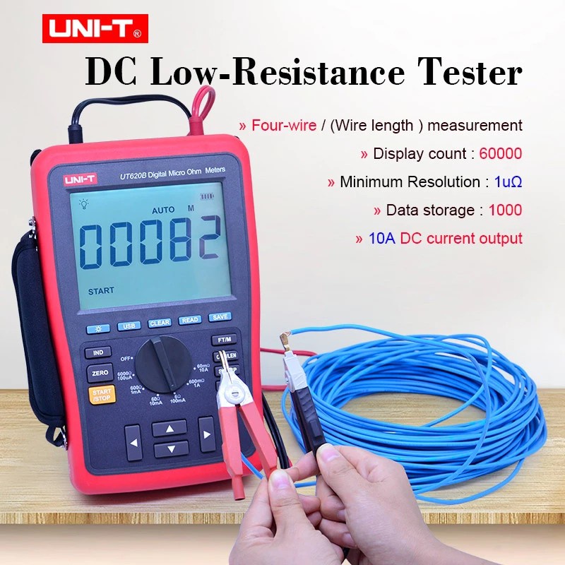 UNI-T UT620A UT620B DC Low Resistance Tester 60mO-6kOhm Ohmmeter Data ...