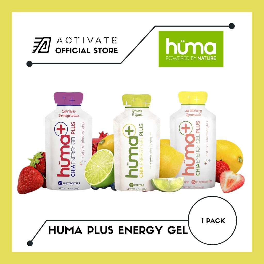 Huma Plus Energy Gel (1 Pack)- double the electrolytes | Shopee Philippines