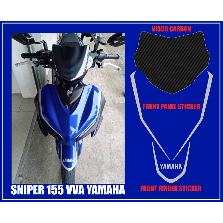 Sniper 155 Yamaha Front panel Sticker, Visor Sticker & Front Fender ...