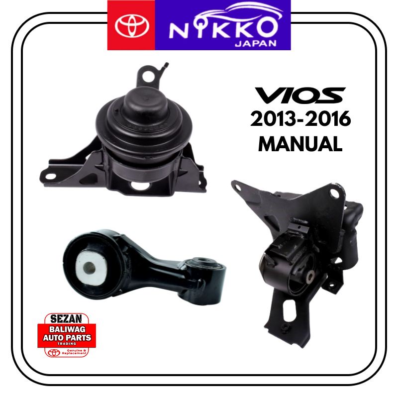 NIKKO ENGINE SUPPORT SET RIGHT LEFT REAR VIOS 2013-2016 M/T 12363-0M080 ...