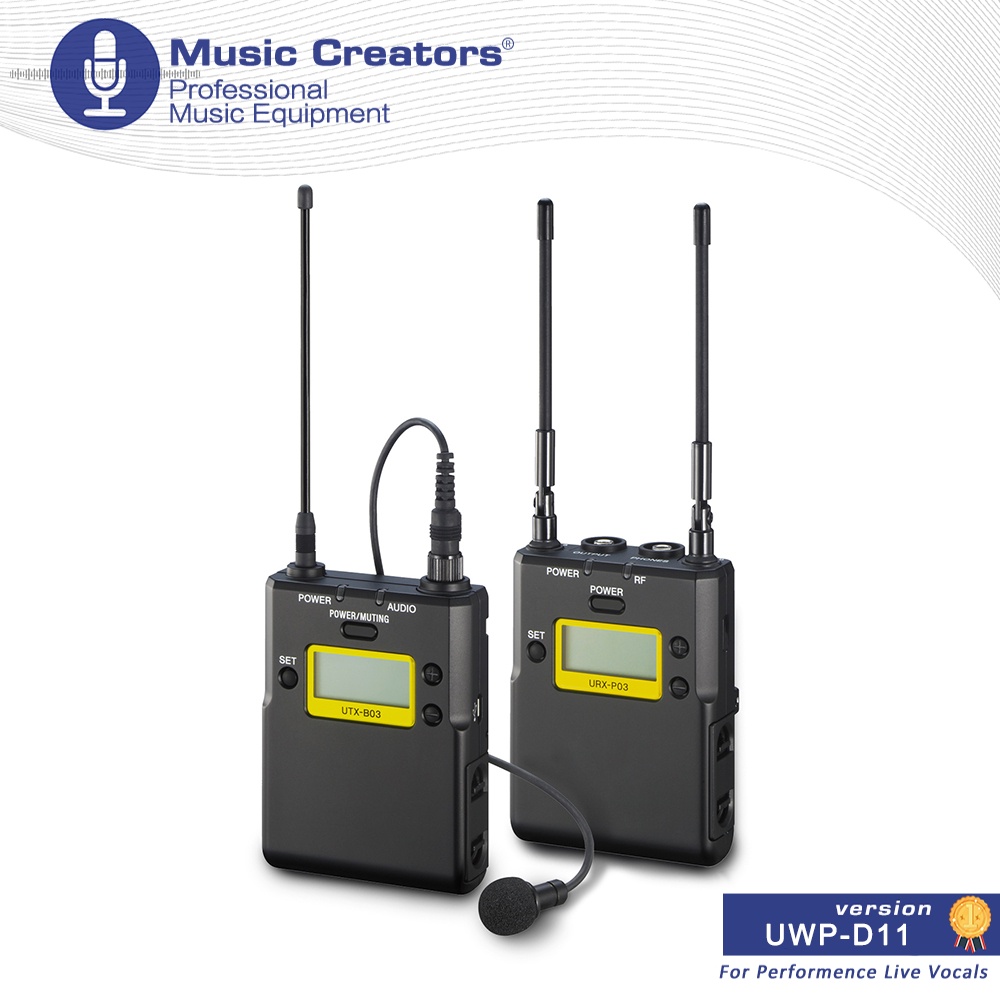 Sony UWP-D11 Integrated Digital Wireless Microphone - Includes UTX-B03 Bodypack Transmitter, URX ...