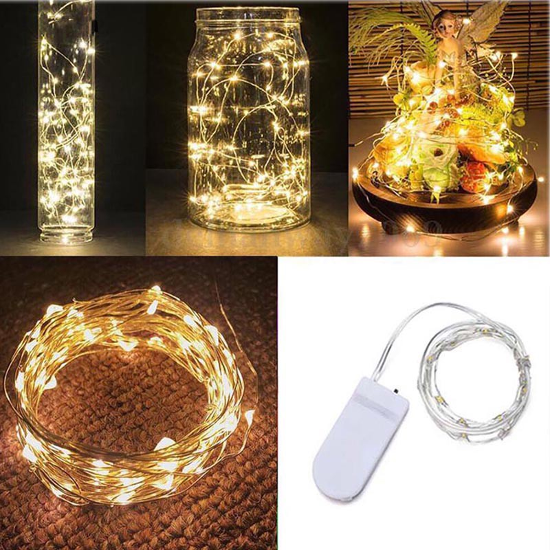 1M 10 LED Fairy Light Micro String Christmas Lights Home Decorations ...