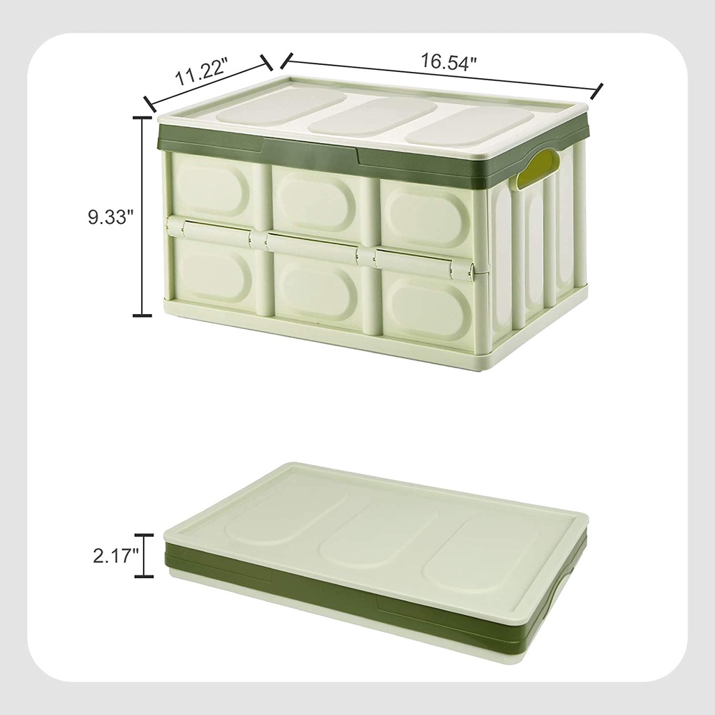 Storage Bin Bins with Lids Collapsible Plastic Crate Storage Container ...