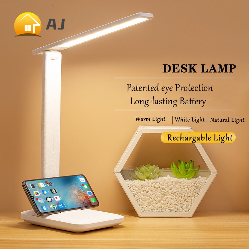 LED Rechargeable USB Desk Lamp Study Lamp Stepless Dimming Table Lamp ...