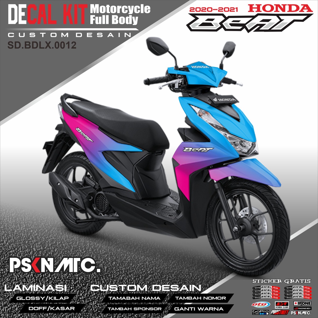 Decal BEAT 2020 - Dekal Sticker Striping Fullbody Fullblock List HONDA ...