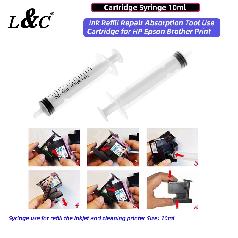 L&C Ink Cartridge Syringe Ink Refill Repair Absorption Tool Use ...