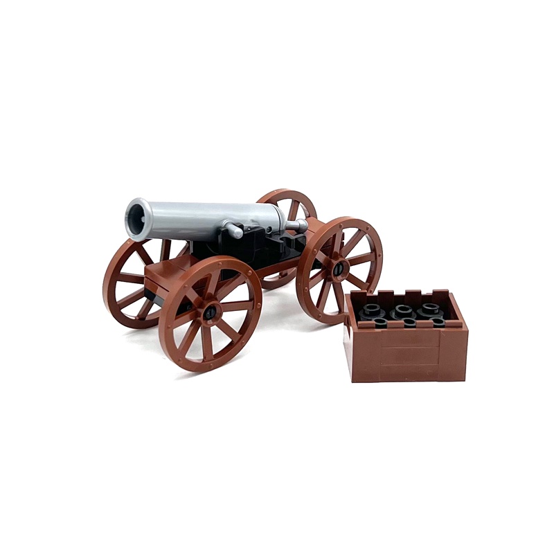 MOC Building Block Artillery Four wheels Shore Defense DIY Inset Toys ...