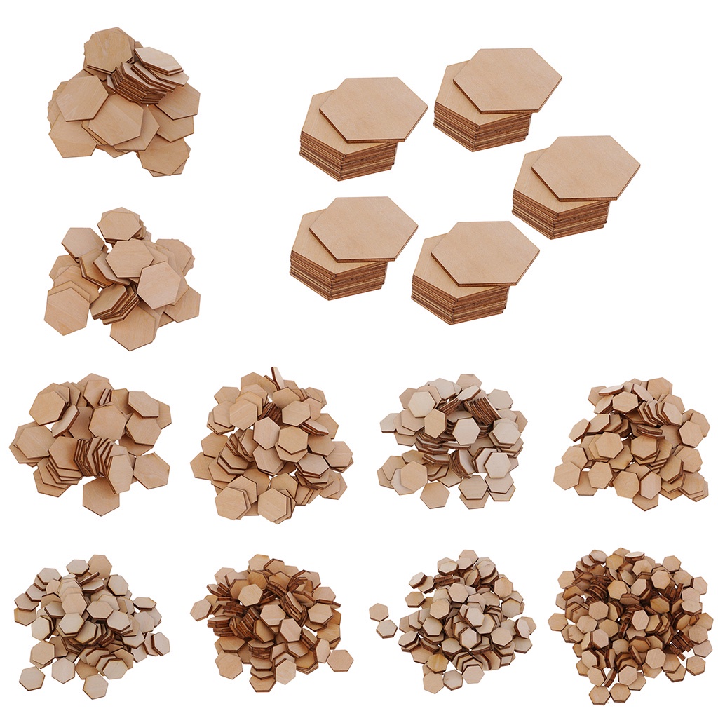 Hexagon Shaped MDF Wood Cut Embellishment for DIY Jewelry, scrapbook ...