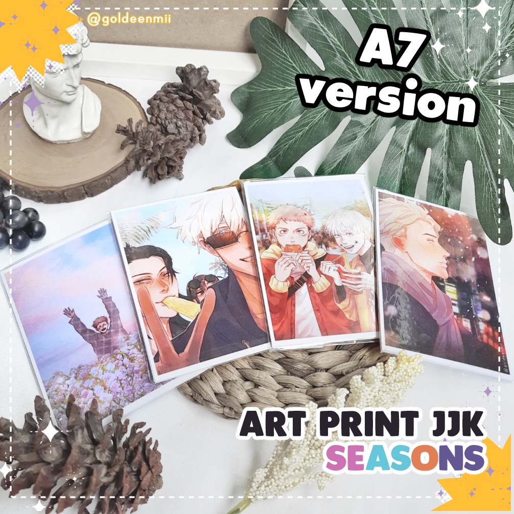 JJK - Bundle Seasons Photocards A7 (4 pcs/set) Jujutsu Kaisen Artprint ...