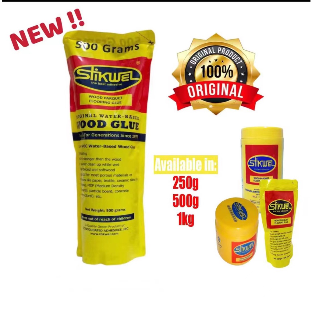Stikwel Wood Parquet Flooring Glue (Choose Size: 250g, 500g, and 1kg ...