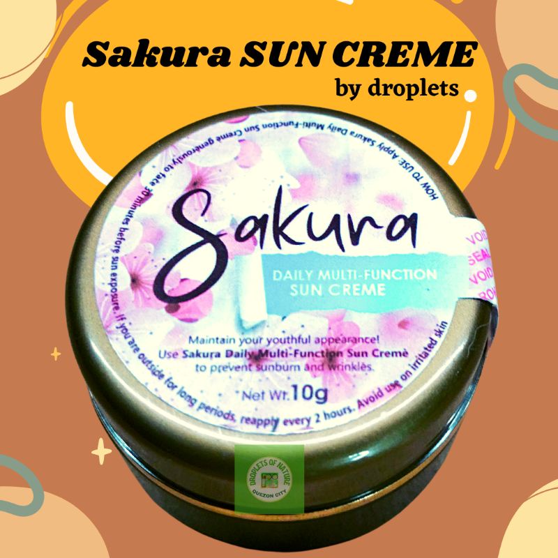 SAKURA SUN CREME 10g.(by droplets) | Shopee Philippines