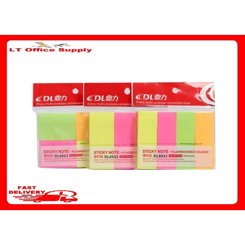 Fluorescence Sticky Note Memo pad notes | Shopee Philippines
