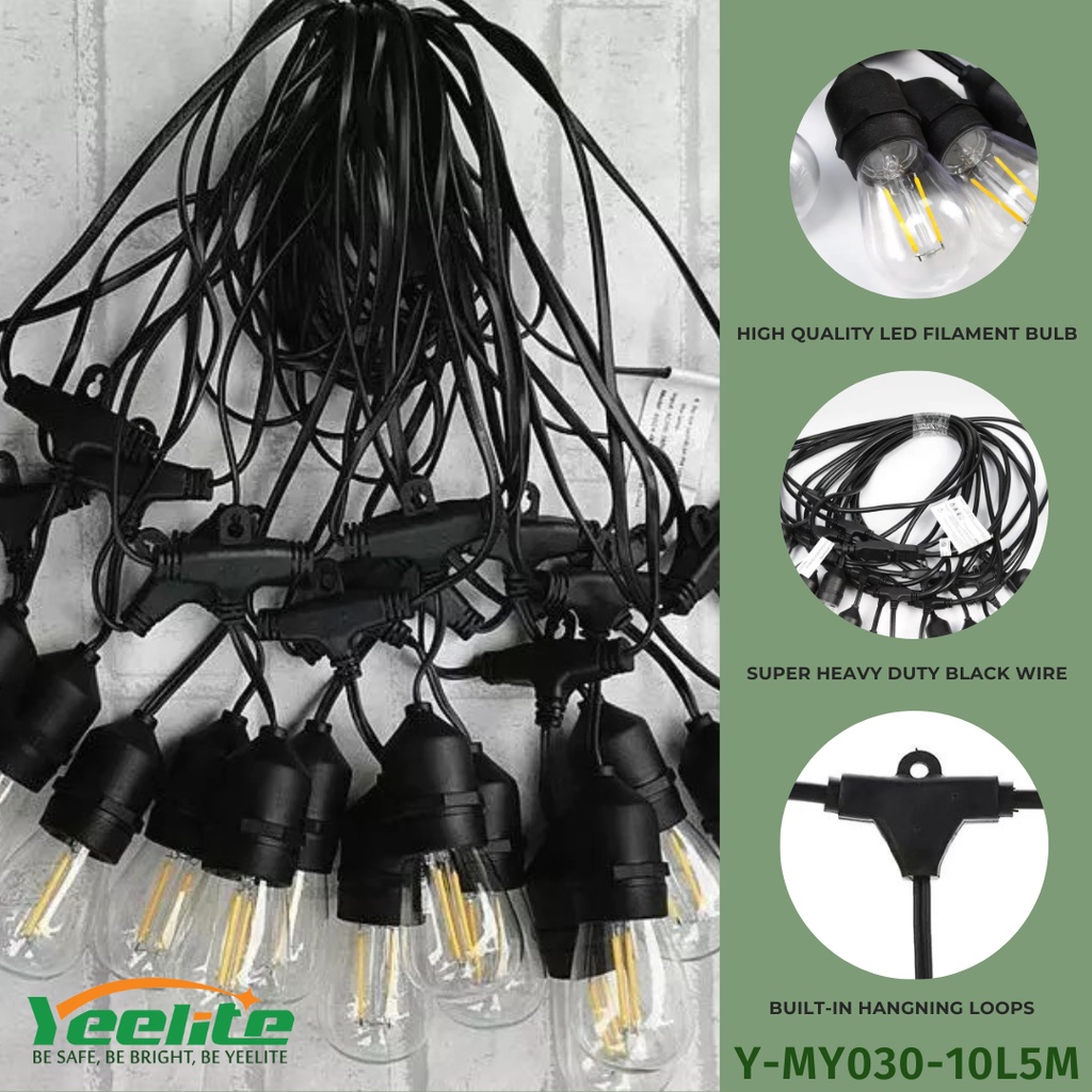 Yeelite String Lights 10 bulbs 5 meters For Decoration Outdoor IP65 ...