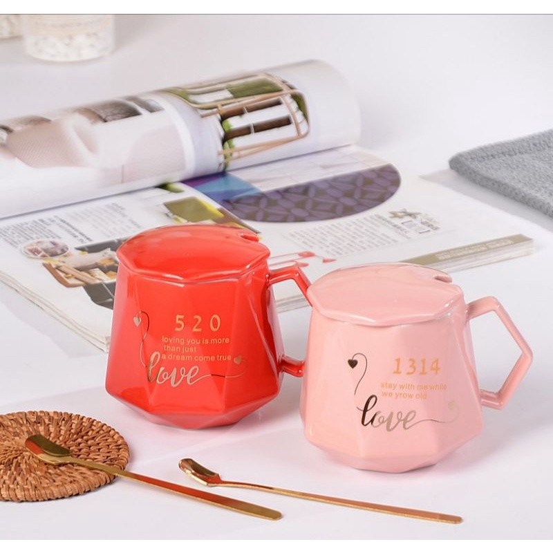 Coffee Cup set ceramic cup with cover the European Cup with Lid.free ...