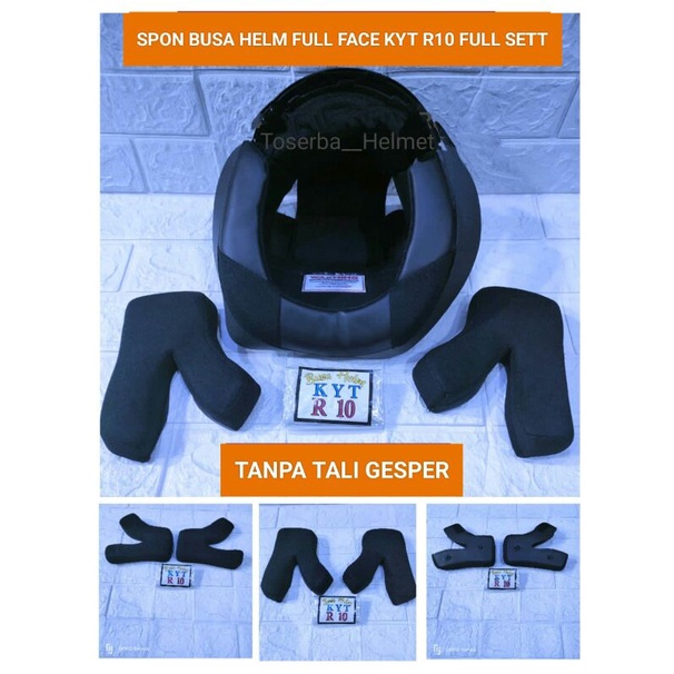 Kyt Full Face R10 R 10 Helmet Foam Fullset Plastic Buttons Without ...