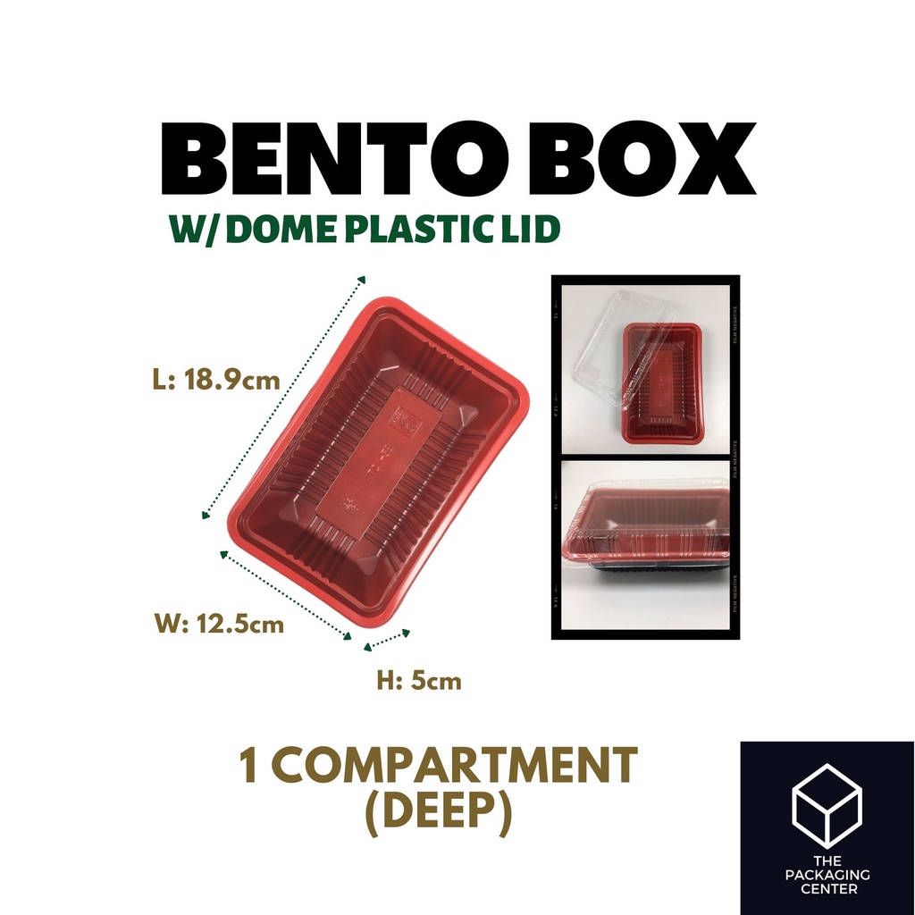 [50's / 100's] 1 / 2 / 3 / 4 / 5 Division Bento Box Tray w/ Plastic Lid ...