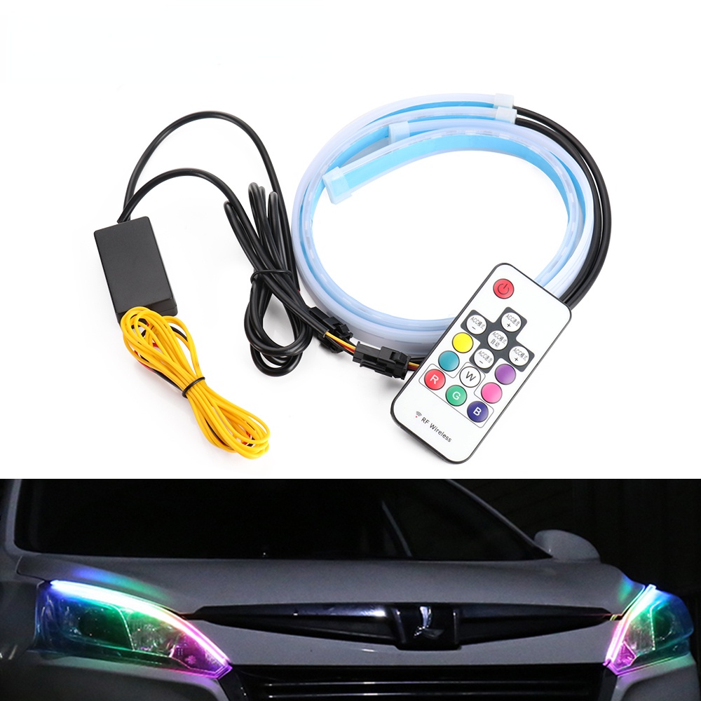 Automotive rgb drl daytime running light 2pcs dynamic led headlight ...
