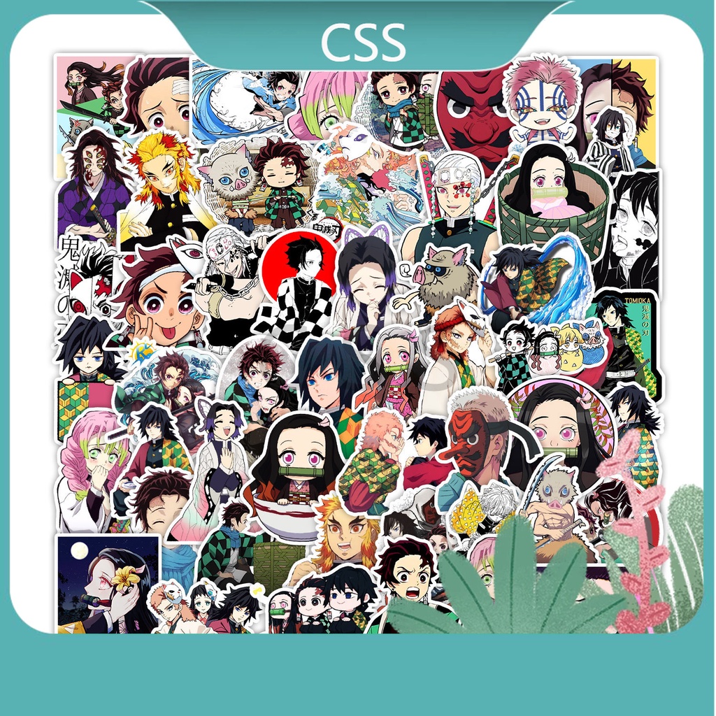CSS.50Pcs/Set New Style Demon Slayer Graffiti Waterproof Sticker ...