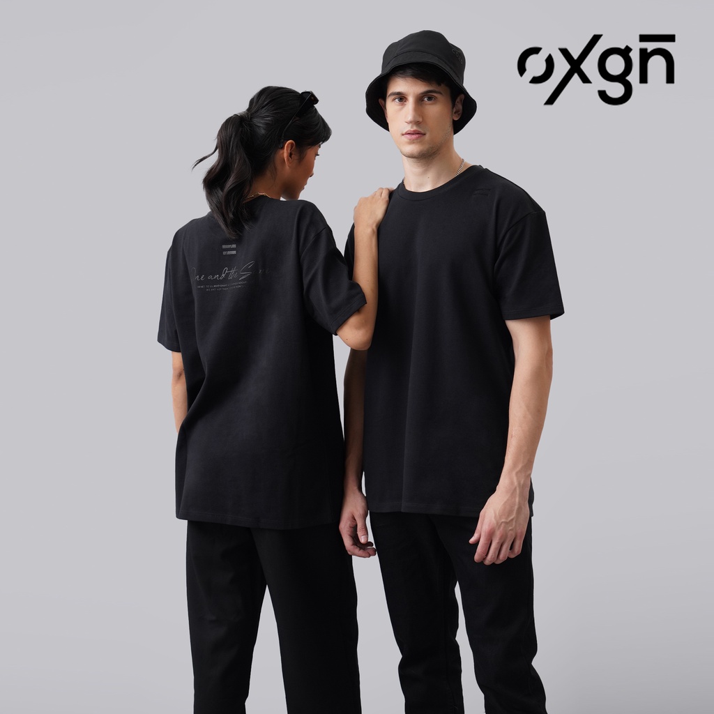 OXGN COED Unisex T-Shirt With Backprint For Men And Women (Tan/Ebony ...