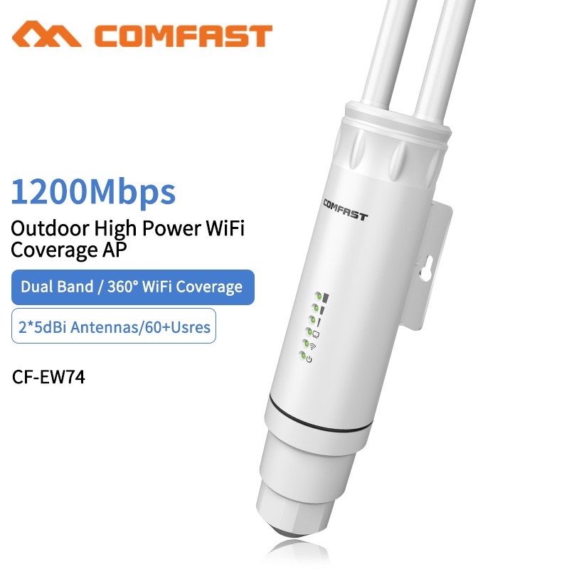 NEWS Comfast CF-EW74 360° Coverage 2.4G & 5G 1200Mbps Outdoor High ...