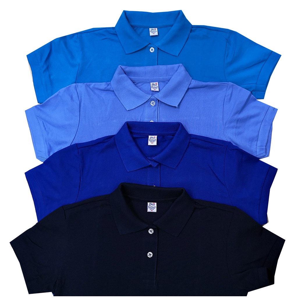 Blue Corner Women's Plain Honycomb Polo Shirt(#2) | Shopee Philippines
