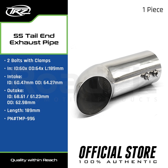 Trenz Car Accessories SS Tail End Exhaust Pipe 2 Bolts With Clamps TMP ...