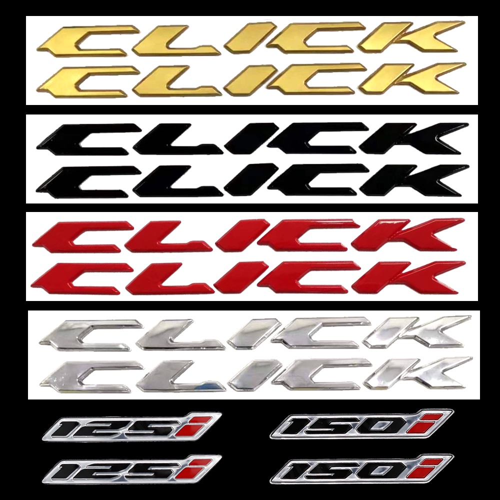 Honda CLICK V3 Stickers CLICK 125i 3D Logo Tank Emblem Decal Moto Body ...
