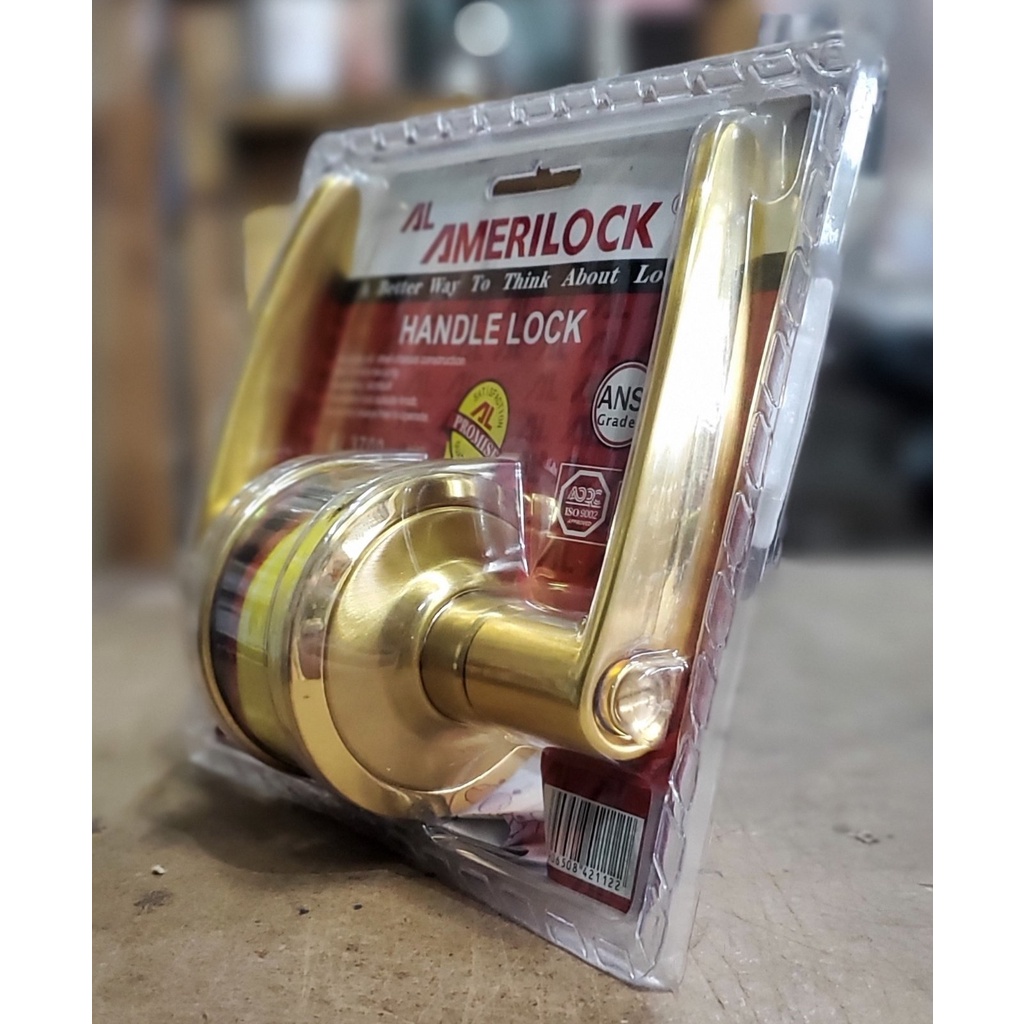 AMERILOCK DOOR KNOB HANDLE - LEVER TYPE AL 3700 SB/PB - SET / WHOLE ...