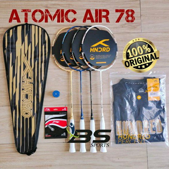 Original HUNDRED HNDRD ATOMIC AIR 78 BADMINTON RACKET | Shopee Philippines