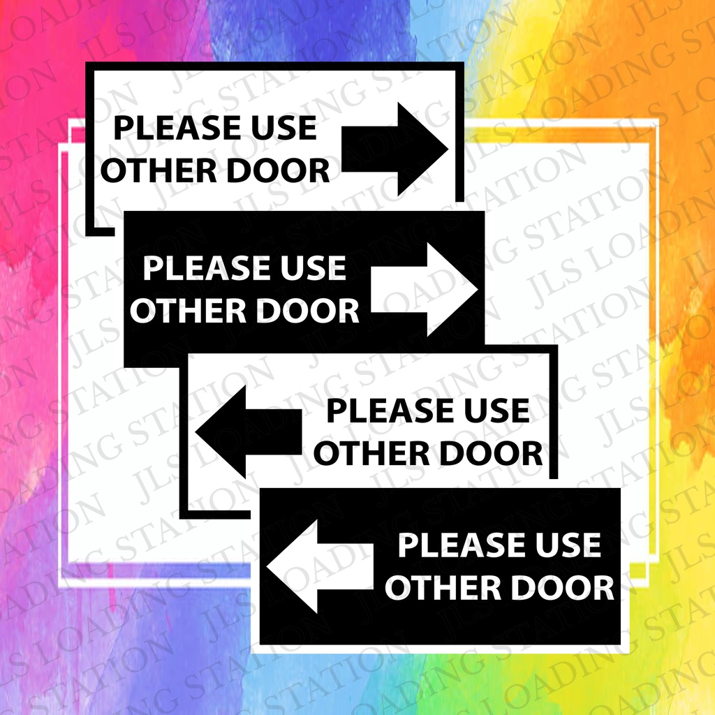 Shop please use other door signage for Sale on Shopee Philippines