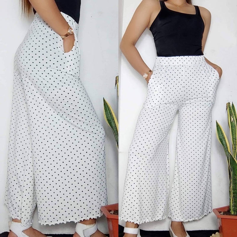 CY WIDE LEG SQUAREPANTS SPANDEX | Shopee Philippines