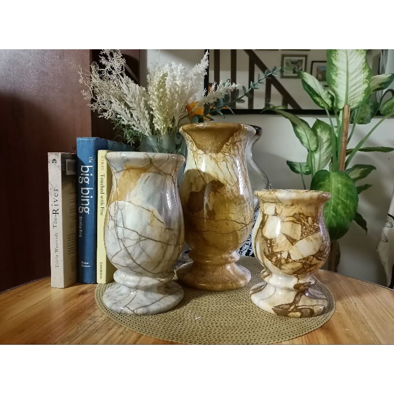 Marble Flower Vase in Unique Design Authentic Marble from Romblon ...