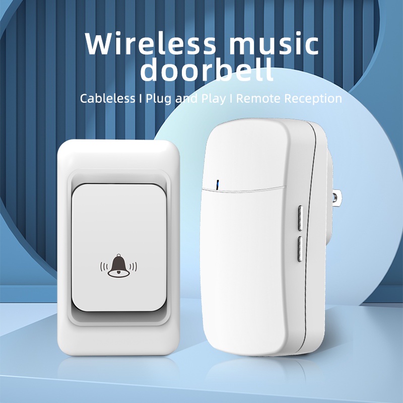 Wireless Door bell residential doorbell 300M range 38 chime US plug | Shopee Philippines