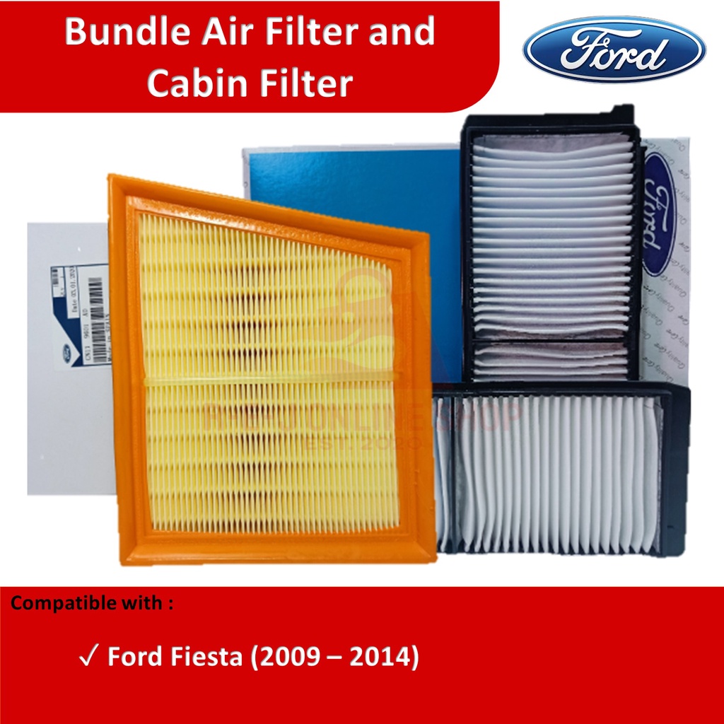 Bundle Air Filter and Cabin Filter for Ford Fiesta (2009 - 2014 ...