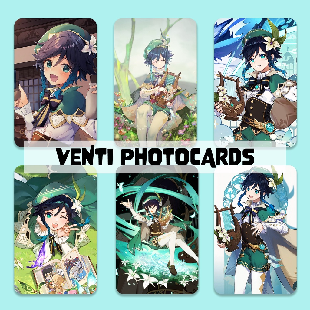 Genshin Impact Photocards - VENTI Textured Photocards Front and Back ...