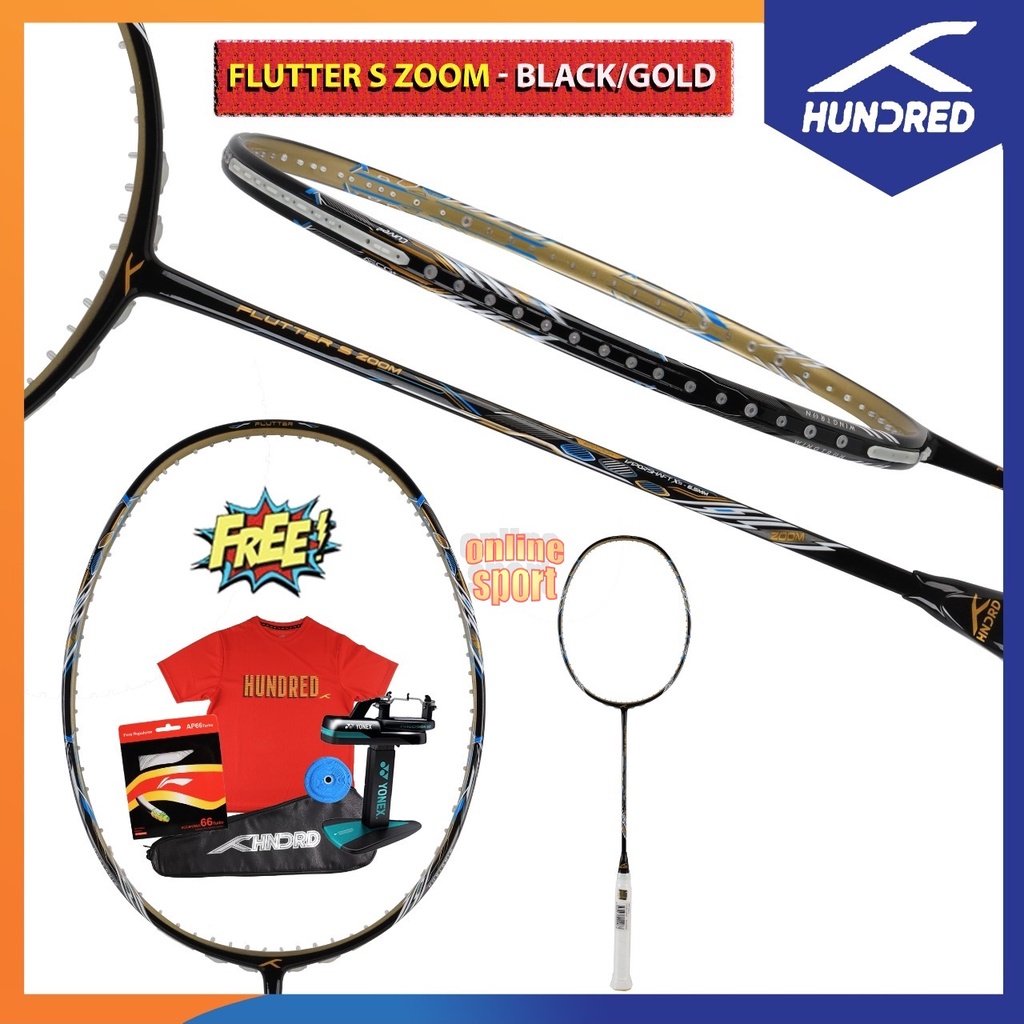 Hundred HNDRD Flutter S Zoom Badminton Racket | Shopee Philippines