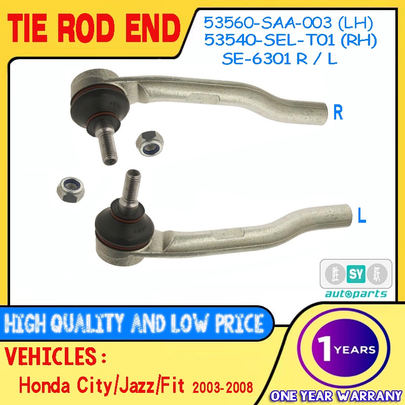 Tie Rod End for Honda City/Jazz/Fit 2003-2008 ( SE-6301 R/L) | Shopee ...