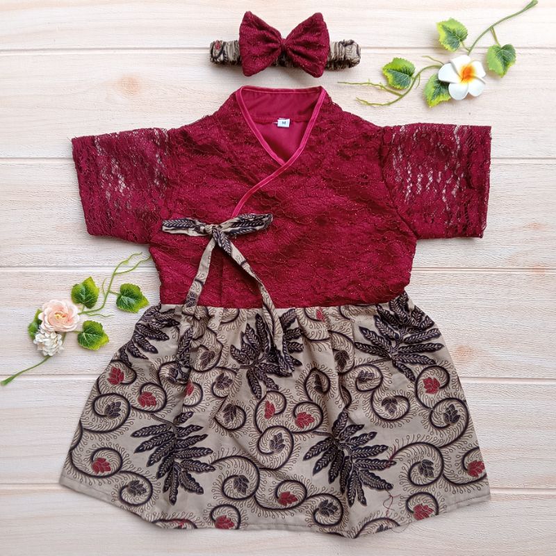 Children's Hanbok / Baby Batik Hanbok / Brocade Hanbok in MAROON color ...