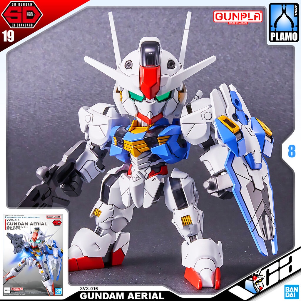 BANDAI GUNPLA SD EX-STANDARD SDEX GUNDAM AERIAL Assembly Robot Model ...